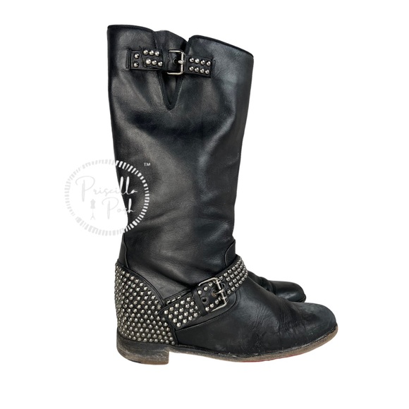 Christian Louboutin | Shoes | Christian Louboutin Black Leather Studded ...